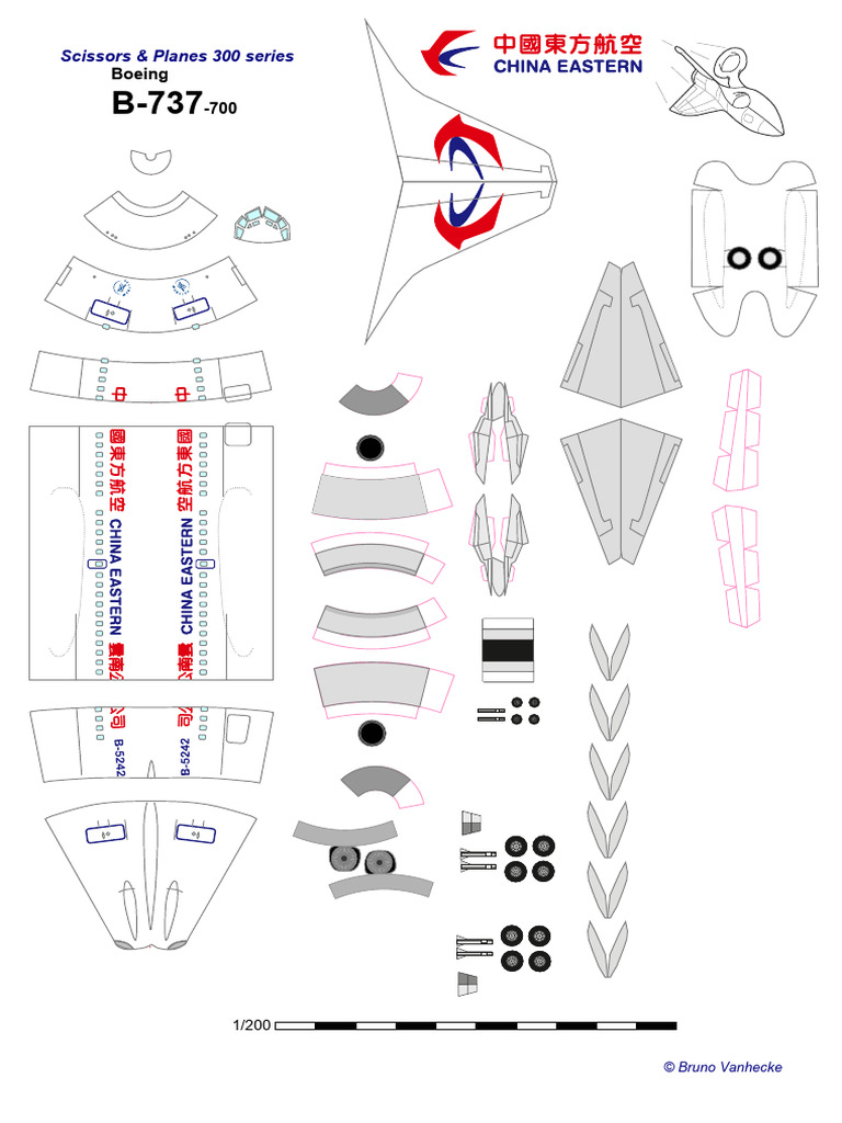 Boeing B737-700 中國東方航空 B5242 Scissors and Planes PDF | PDF