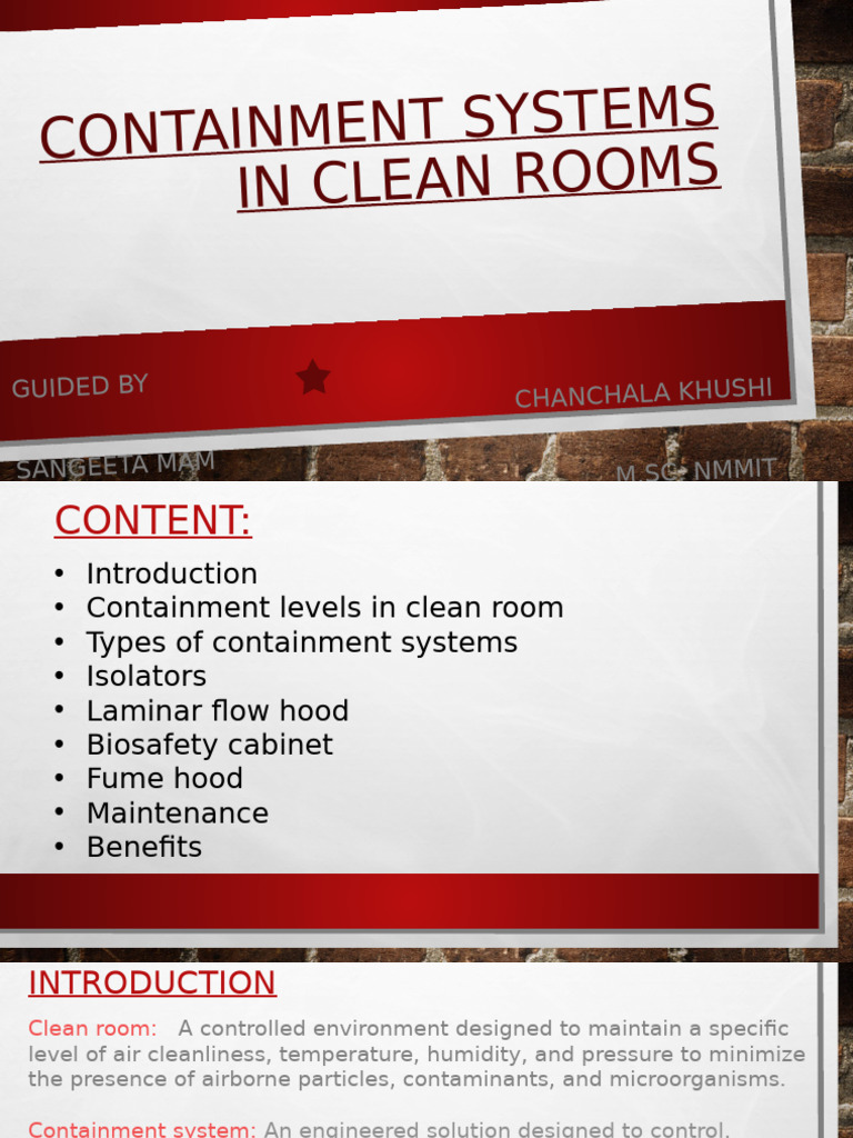 Clean Room Containment Systems Guide | PDF