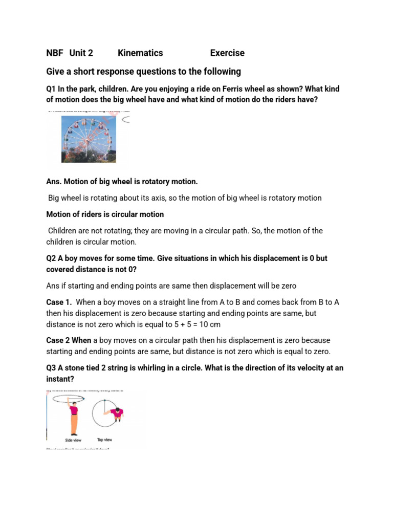 Chapter 2 Kinematics PDF | PDF | Acceleration | Theory Of Relativity