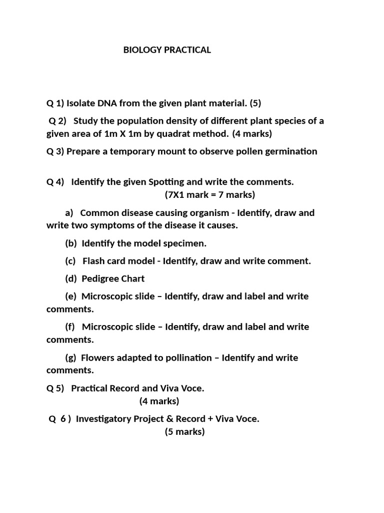 Biology Practical Dhiren | PDF