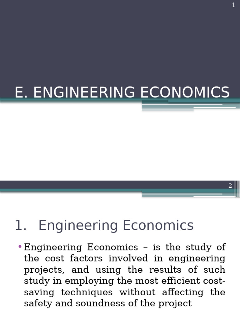E - Engineering Economics | PDF | Debits And Credits | Bookkeeping