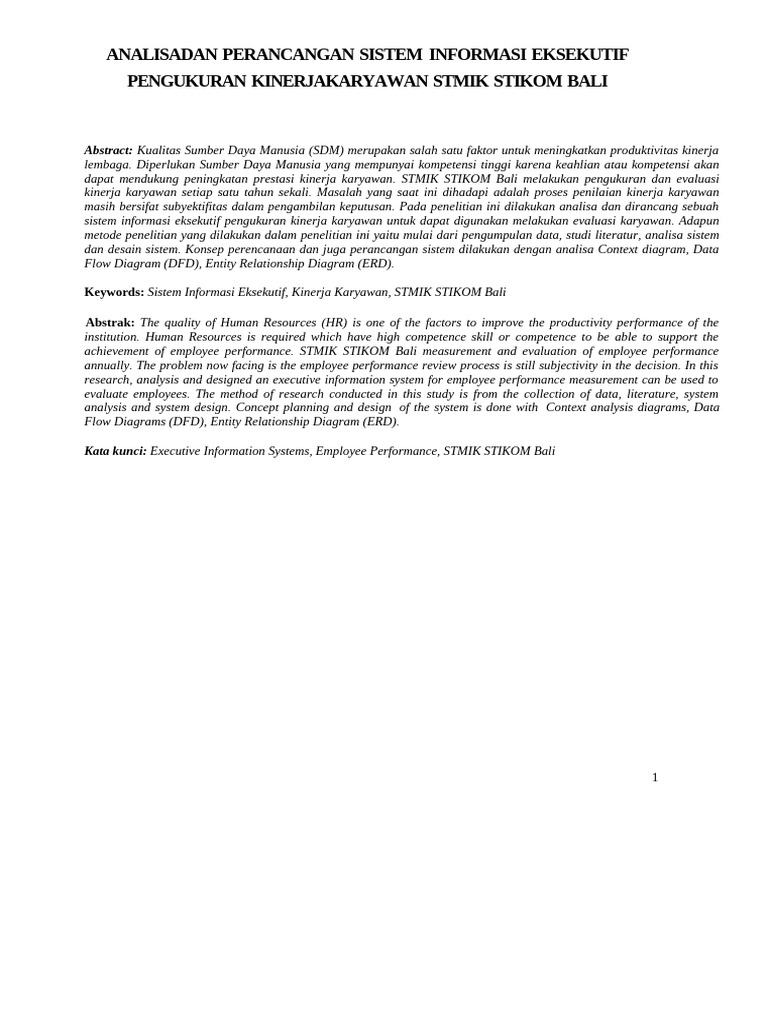 Jurnal Analisis Perancangan Sistem, Bima Dwi Cahya, 20010011 | PDF