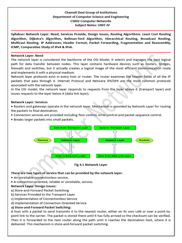 Network Layer Routing Algorithms Explained | PDF | Routing | Internet Protocols