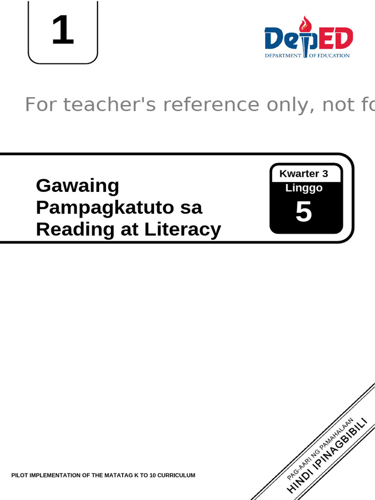 LAS - Reading and Literacy - Q3W5 | PDF