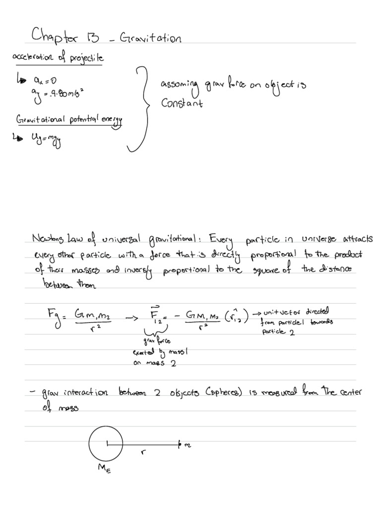 Gravitational Physics Concepts | PDF | Force | Orbit