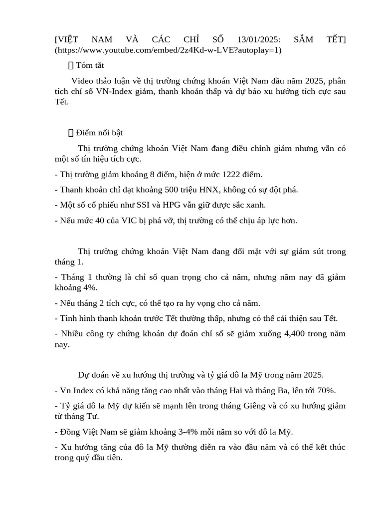 Khớp lệnh VTV Index | PDF