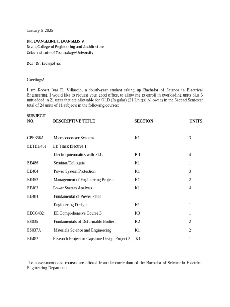 Request for Overloading Units Approval | PDF