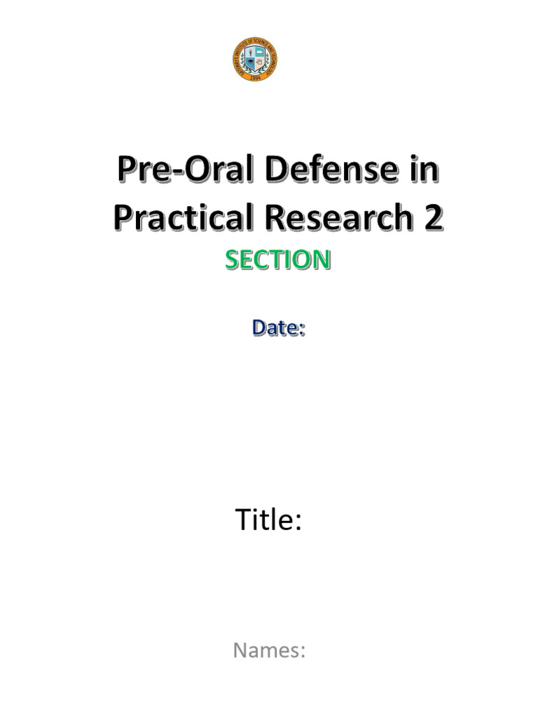 Pre Oral Defense - PresentationTemplate GIST | PDF
