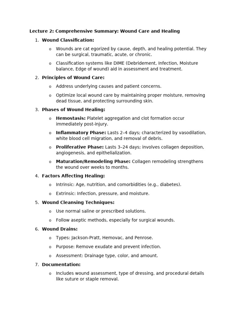 Nurs 220 NOTES FOR STUDYING | PDF | Wound | Wound Healing