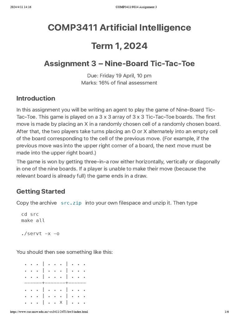 COMP3411 - 9814 Assignment 3 | PDF | Plagiarism | Java (Programming Language)