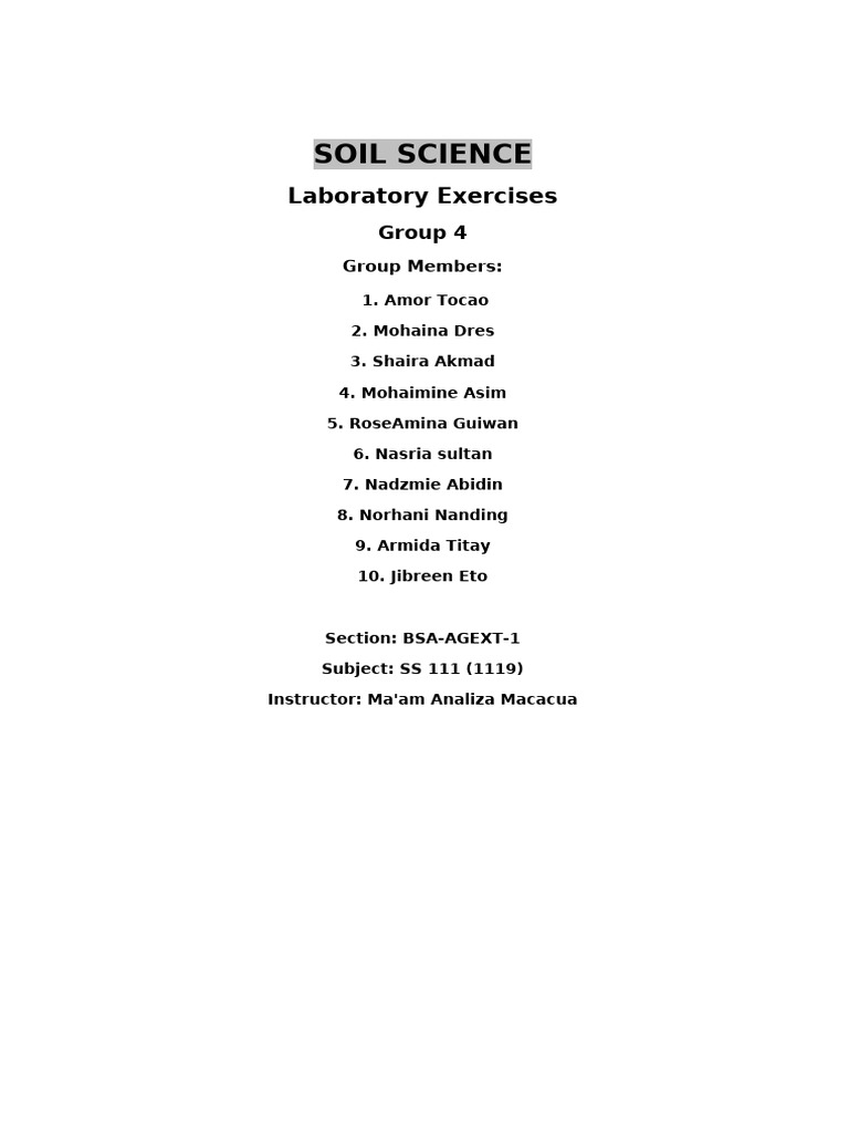 SOIL SCIENCE-WPS Office | PDF | Soil | Physical Sciences