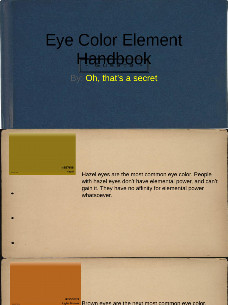 Eye Color Element Handbook | PDF