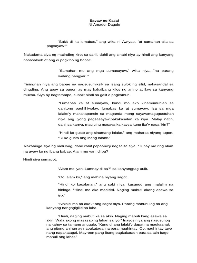 Sayaw NG Kasal Translated | PDF