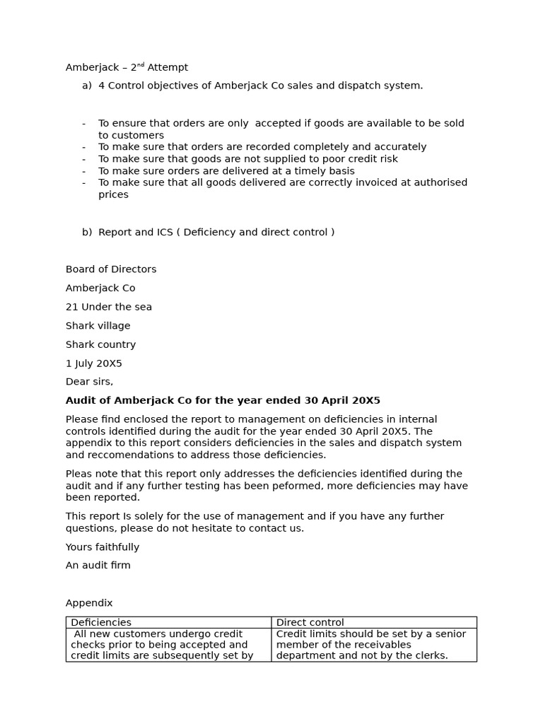 Amberjack - 2nd Attempt - ICS Sales and Dispatch System | PDF | Business