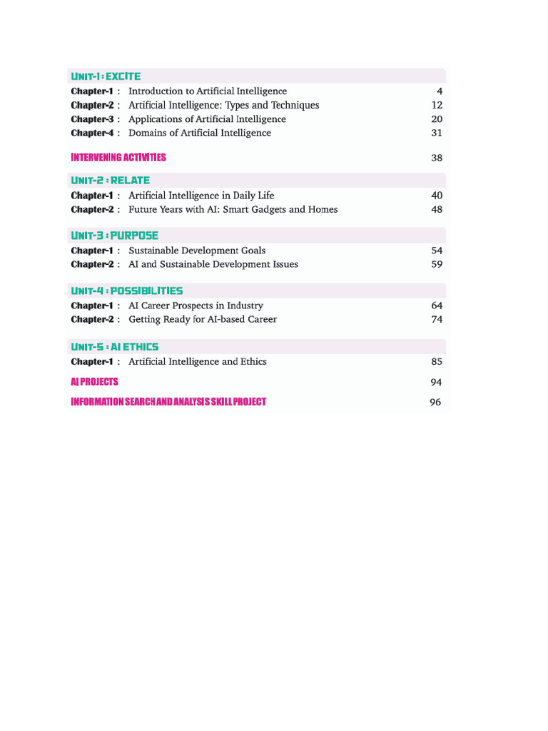 AI 8th Syllabus | PDF