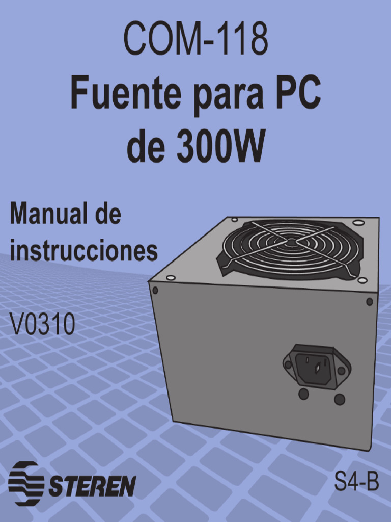 Manual Fuente PC 300W Steren | PDF | Bienes manufacturados | Hardware ...