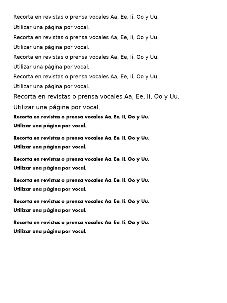 Recorte de Vocales en Revistas | PDF