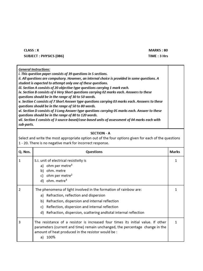 G10 Physics Full Portion | PDF | Optics | Light