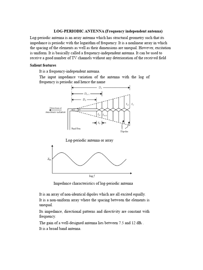 Log Periodic Antennas | PDF