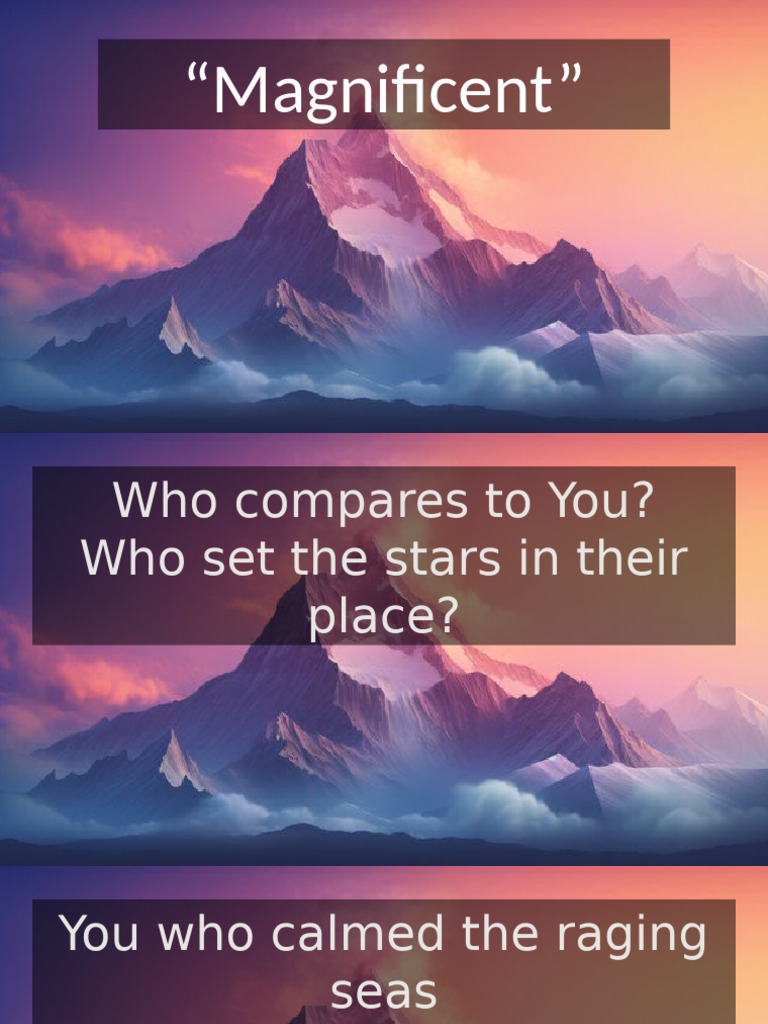 Magnificent Lyrics Presentation | PDF