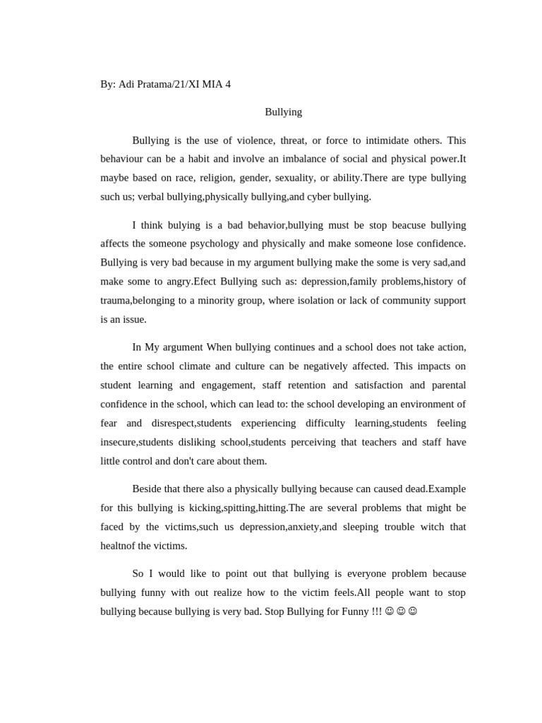 Understanding Bullying and Its Effects | PDF