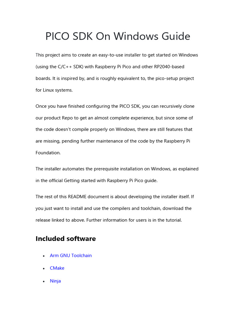 PICO SDK Installation Guide for Windows | PDF | Command Line Interface ...