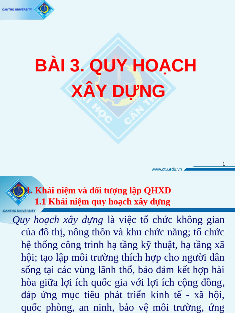 Bai 3_Quy hoach xay dung | PDF