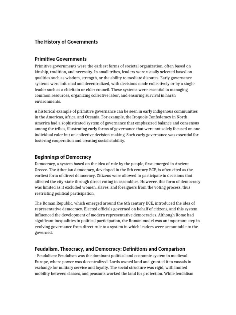 History of Governments | PDF | Fascism | Democracy