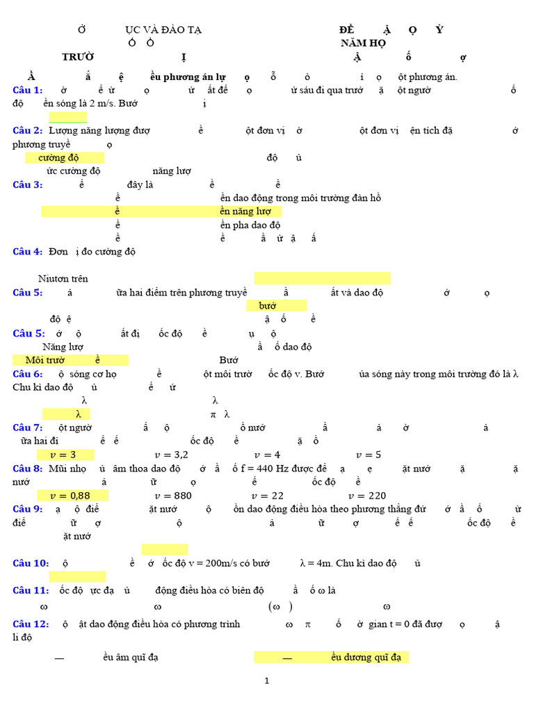 Ôn HK1 - 11 Tích H P | PDF