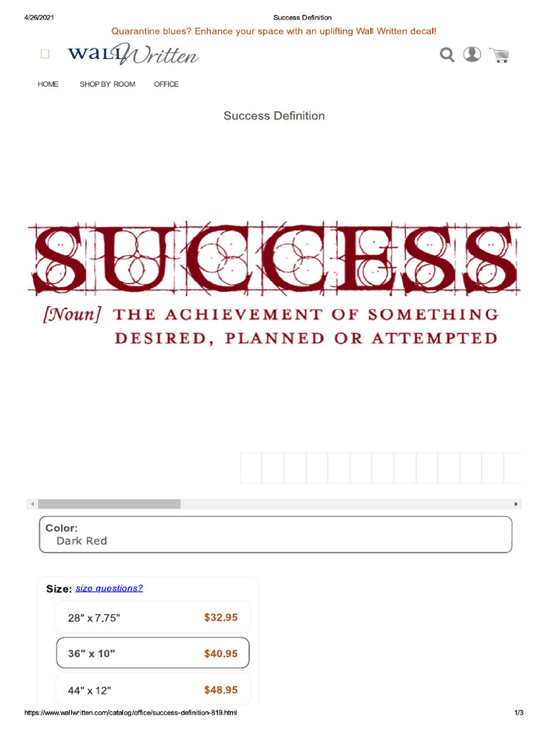 Success Definition | PDF