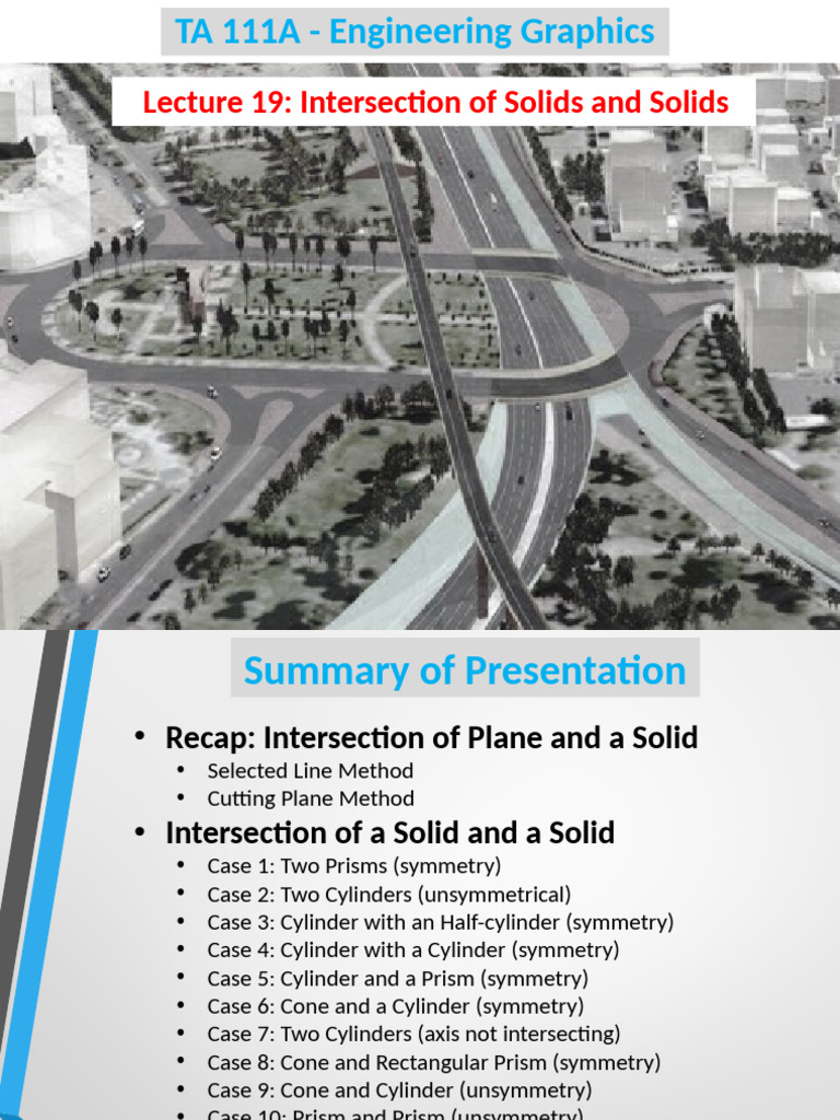 L19 - Intersection of Solids | PDF | Euclidean Geometry | Geometry