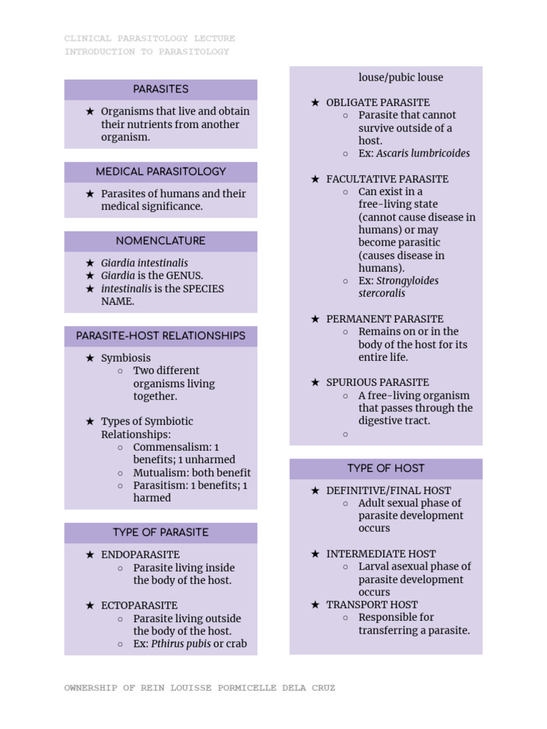 Introduction to Clinical Parasitology | PDF | Parasitism | Symbiosis