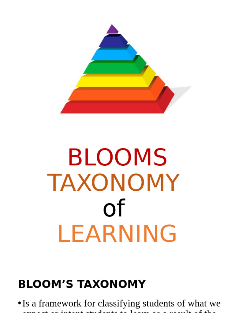 BloomsTaxonomy 1 | PDF | Psychology | Learning