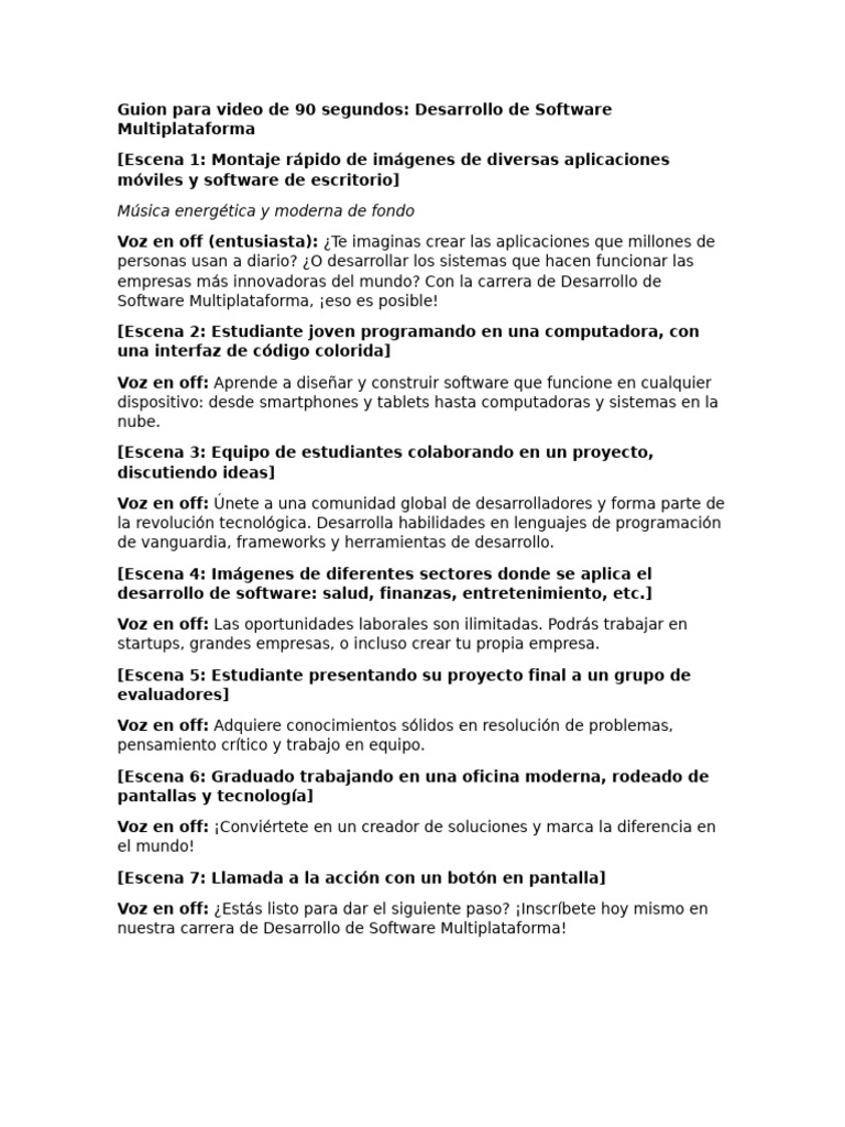 Guion 1 - para DSM | PDF