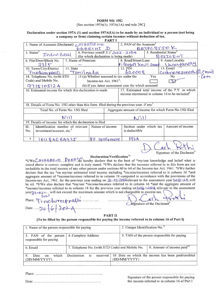 Form 15 | PDF