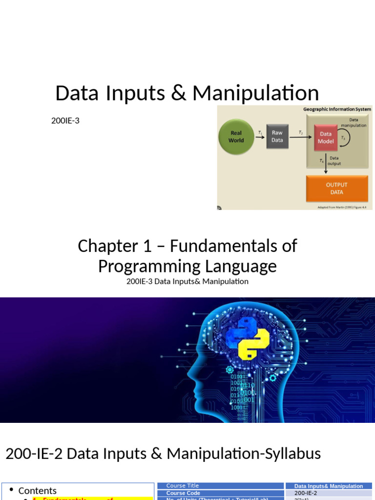 Programming & Data Manipulation | PDF | Programming Language | Python (Programming Language)
