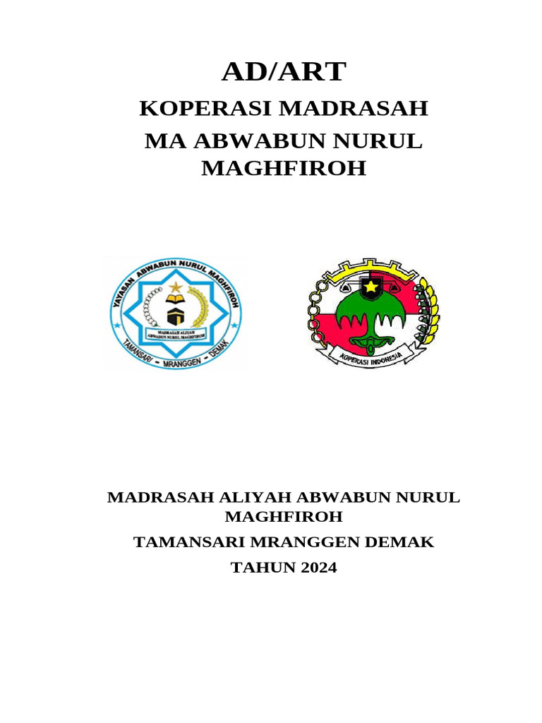 4 AD ART Koperasi Madrasah - 101213 | PDF