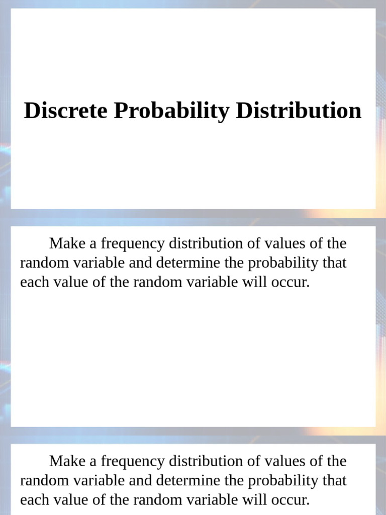 Discrete Probability Distribution Explained | PDF | Probability ...