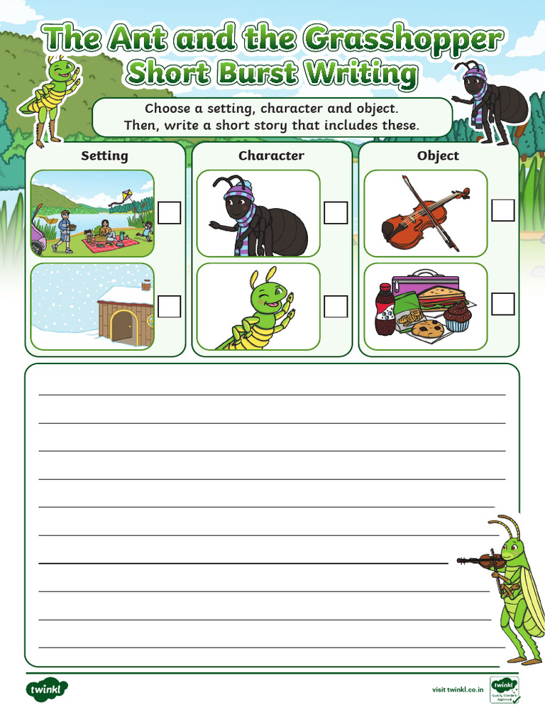 In en 1717684676 The Ant and The Grasshopper Short Burst Writing ...