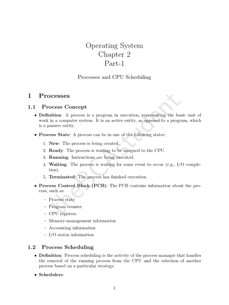 OS_chap___2_1 | PDF | Scheduling (Computing) | Process (Computing)