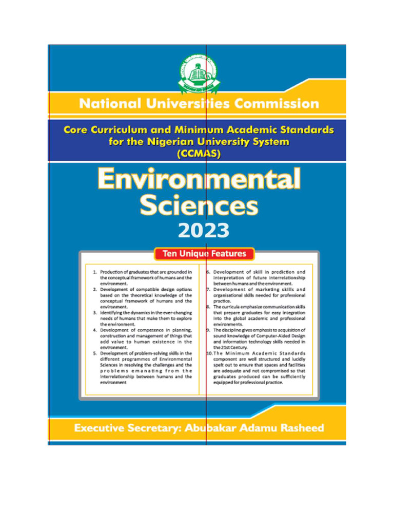 Environmental Sciences CCMAS 2023 FINAL | PDF | Science | Curriculum