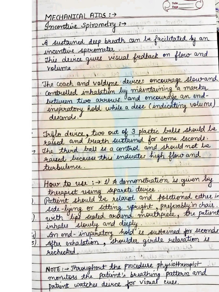Incentive spirometry- HW notes | PDF