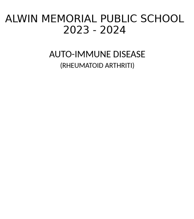 Alwin Memorial Public School | PDF