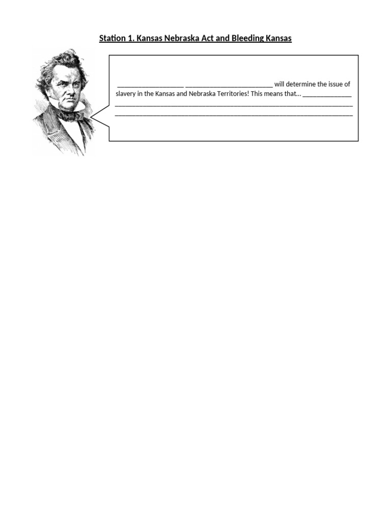 Kansas-Nebraska Act and Bleeding Kansas Overview | PDF | John Brown ...