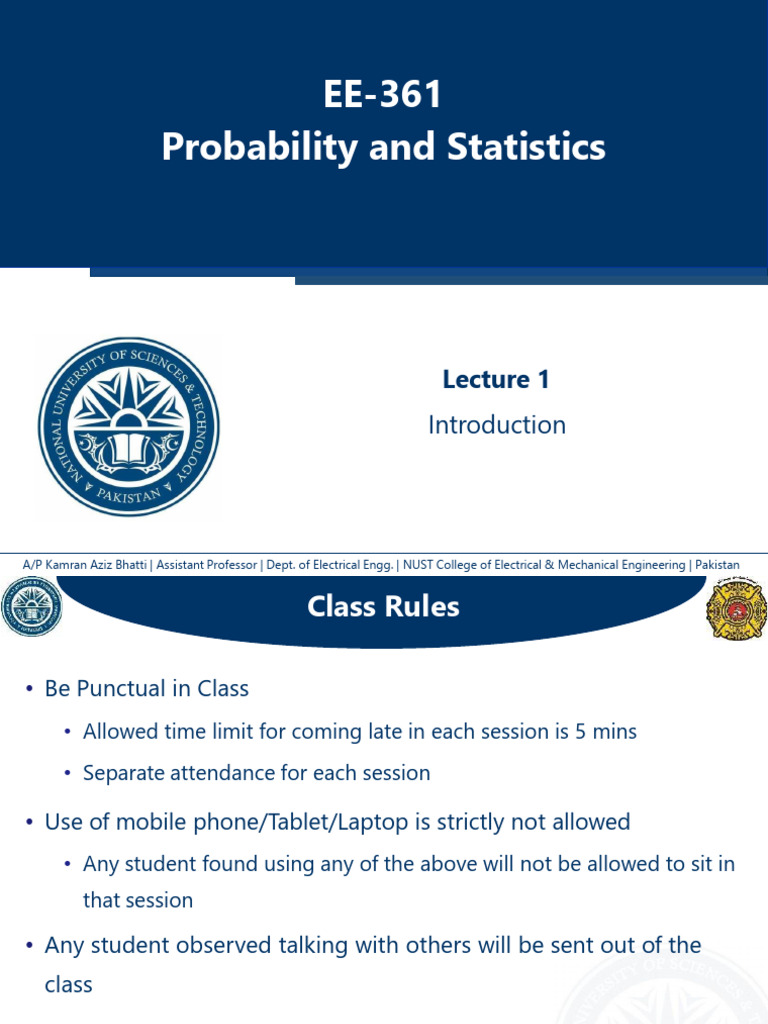Week 1 - Introduction To Probability Theory, Random Experiments, Sample Space, Outcomes | PDF ...