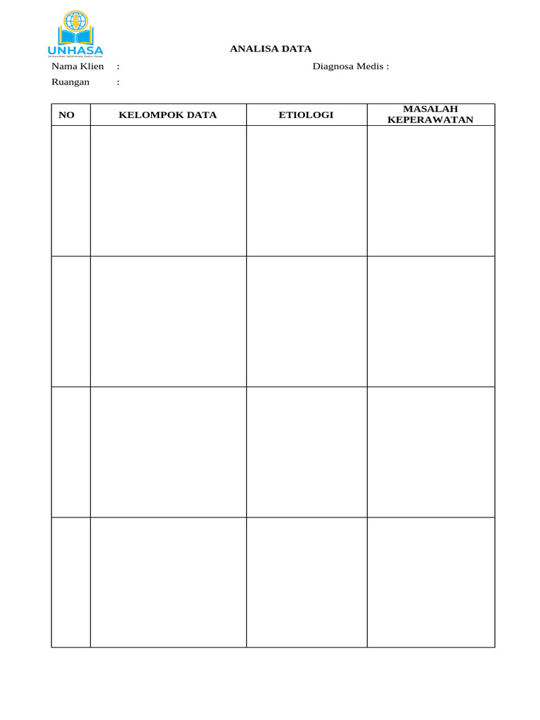 Form Analisa Data Anak | PDF
