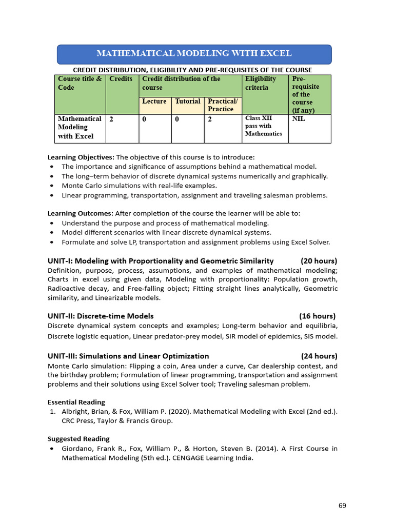 Syllabus of SEC Papers Offered by College-1 | PDF | Mode (Statistics ...