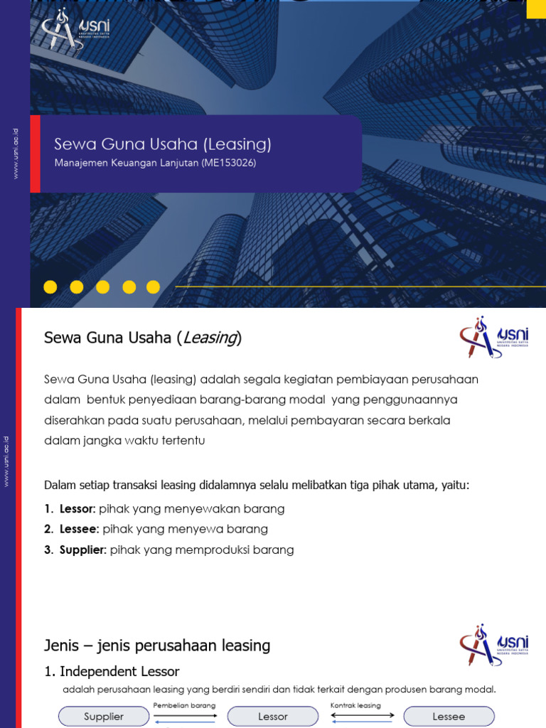 Memahami Perusahaan Leasing dan Lessor | PDF