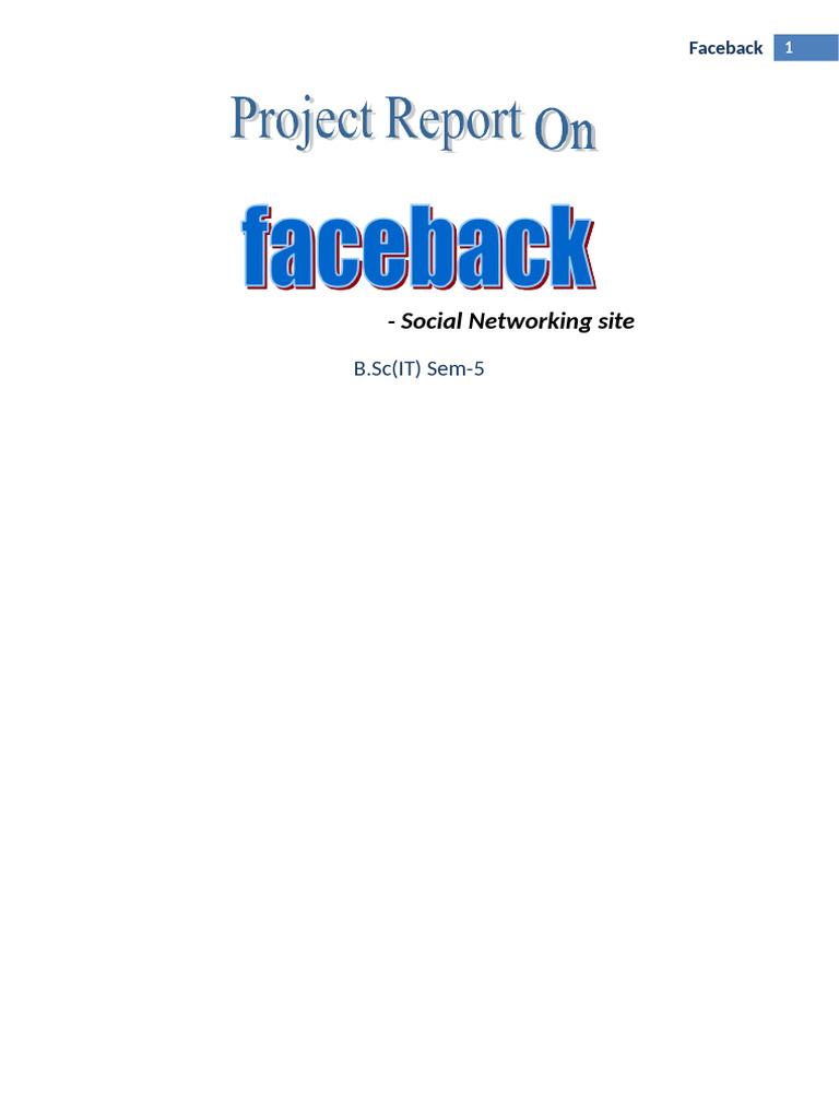 IT Students' Guide to Faceback Project | PDF | Html | Html Element