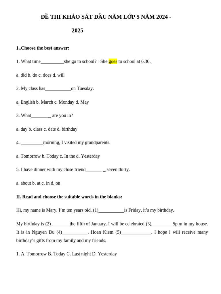 De-khao-sat-chat-luong-dau-nam-mon-tieng-anh-lop-5 | PDF